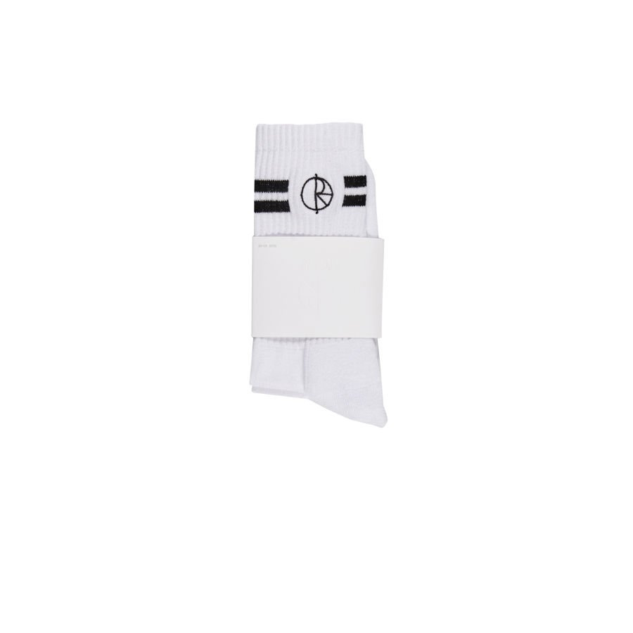 Polar Skate Co. socks Stroke Logo Socks (White/Black)
