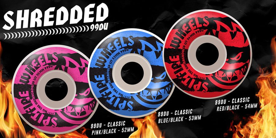 SPITFIRE SHREDDED RED 99DU 54 MM WHEELS